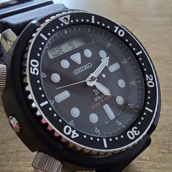 Seiko Prospex Arnie Solar Ana-digi Watch - SNJ025P1 Mens Black ...