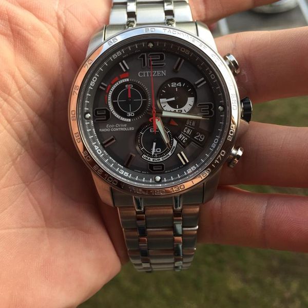 Citizen Eco-drive Chrono Time A-T Eli Manning | WatchCharts Marketplace