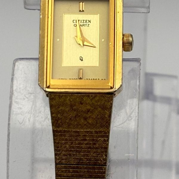 Citizen Wristwatch Gold Tone Quartz Rectangular Dial Vintage 1970s in ...