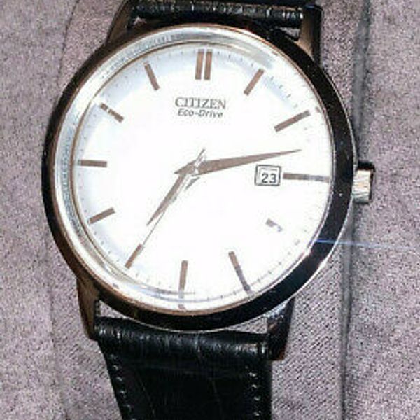 Citizen Eco-Drive Corso BM7190-05A Black Leather Band Men's Watch 40mm ...