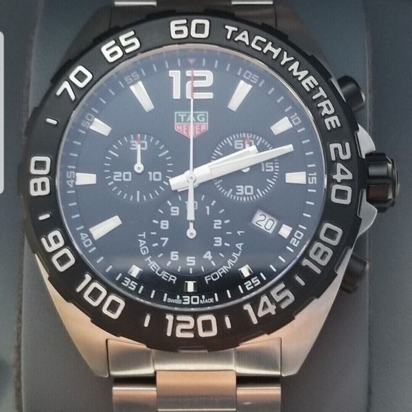 Unused TAG Heuer Formula 1 Chronograph CAZ1010.BA0842 Black Dial Steel ...