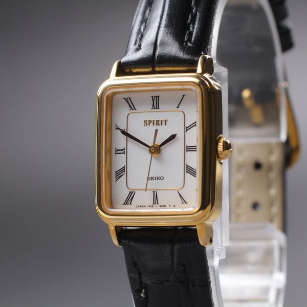 Vintage 1992 [Exc+5] SEIKO Spirit 1F21-5B30 Roman Tank 17mm Qz Women's ...
