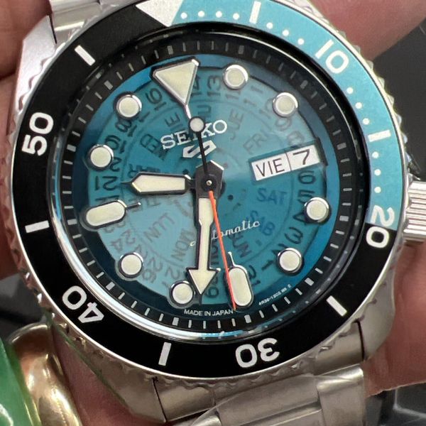 Seiko 5 Sports Automatic Teal Dial Men's Watchð º SRPJ45K1( Last One ...