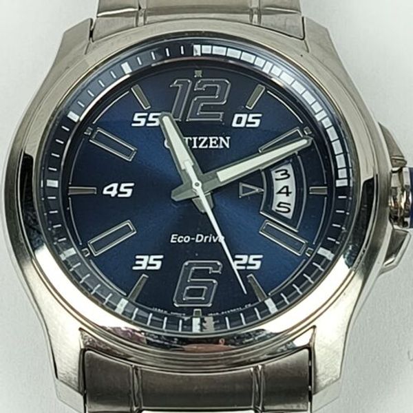 Citizen Eco drive j810 Stainless Steel Blue Dial Watch Running ...