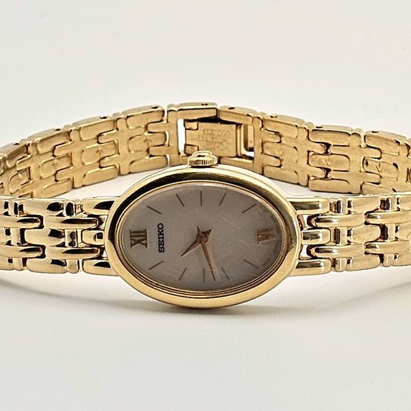 Seiko 1N00-6M90 Gold Tone~ MOP Dial~ Ladies Dress Watch ~ New Battery ...