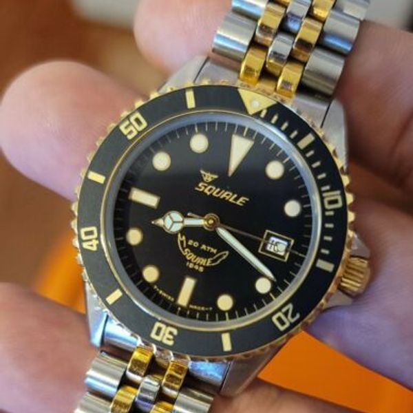 Vintage and rare Squale 1545 Quartz Mens 38mm Diver Watch | WatchCharts ...