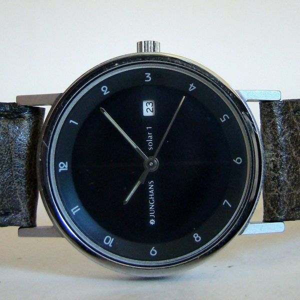 JUNGHANS SOLAR 1 die erste Solar Armbanduhr vintage watch Unisex Date ...