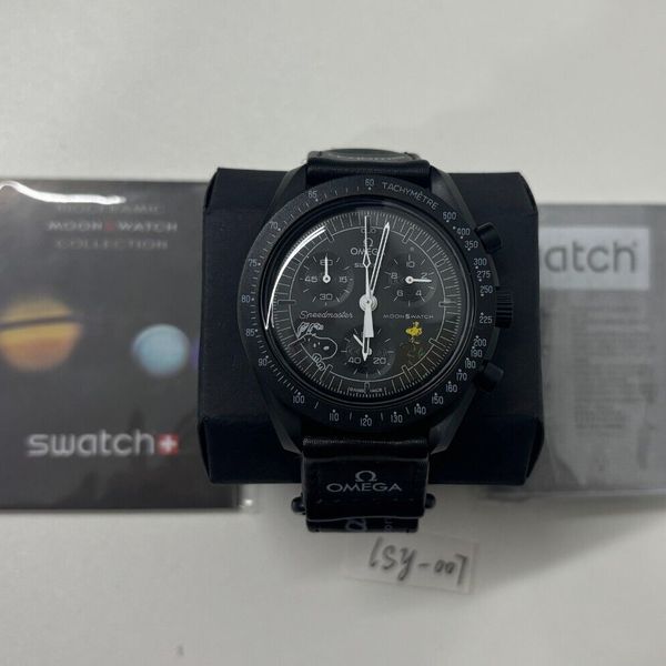Swatch Black Moonswatch Mission to the Moonphase Moon waterproof ...