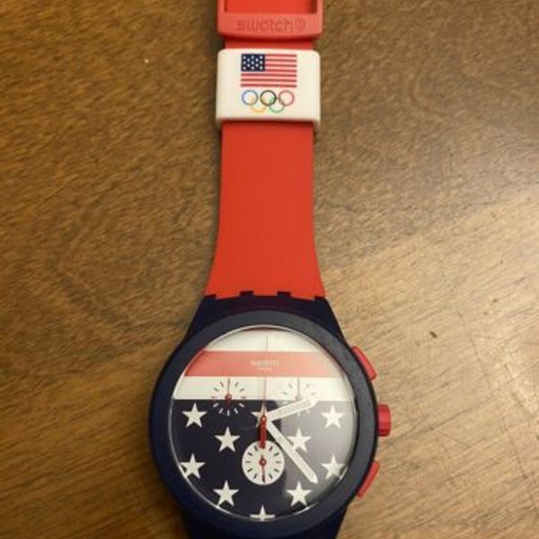 Swatch SUSZ101 Stars & Stripes Team USA Olympic Special Edition Watch ...