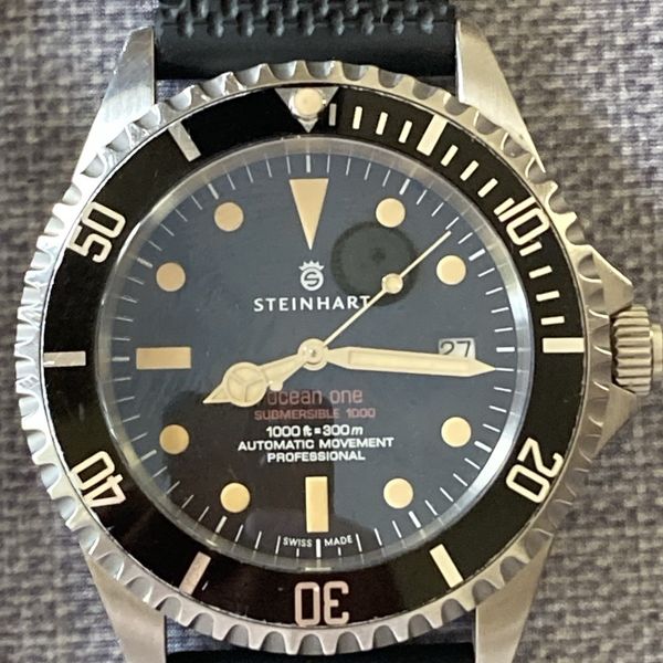 Steinhart Ocean One Vintage Red Automatic Diver Watch 42mm Dive ...