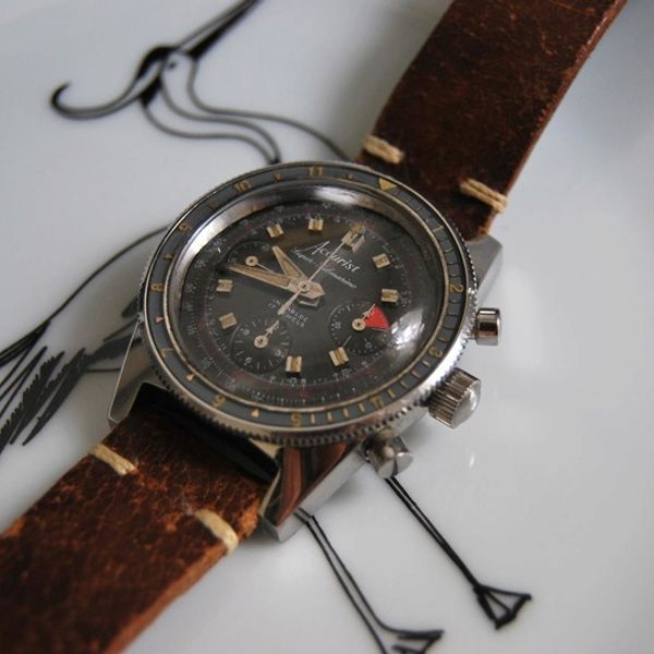 FS : Accurist Super Submarino / chronograph vintage / Bakelite bezel ...