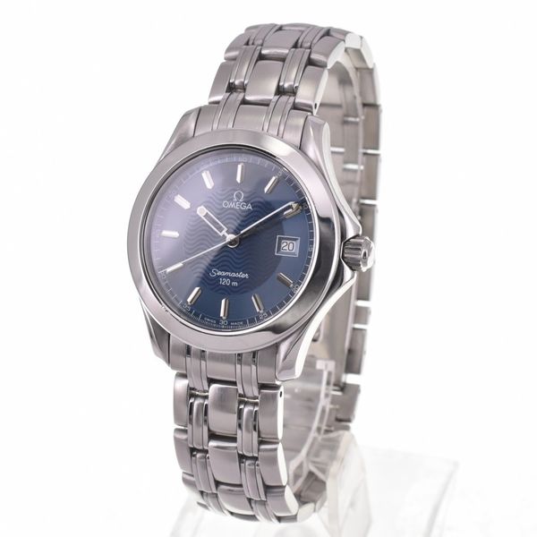with paper OMEGA Seamaster 120M 2511.81 Date blue Dial Quartz Men's J# ...