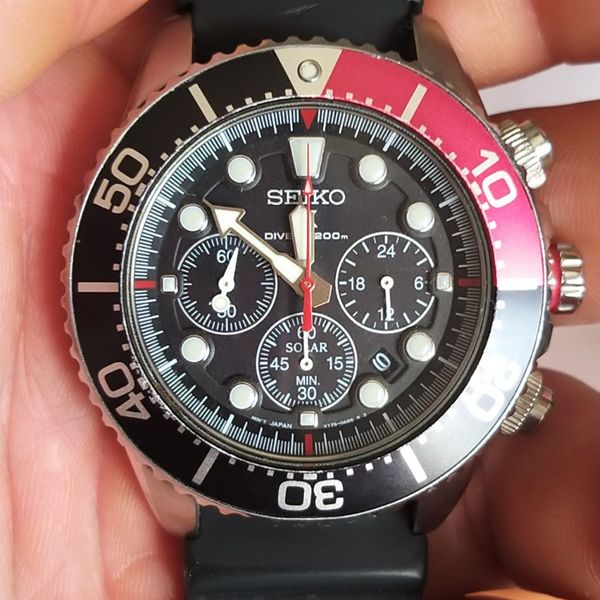 JDM Authentic Seiko - Prospex Solar Diver Coke Bezel Black Dial ...