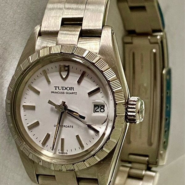 TUDOR LADIES WATCH PRINCES QUARTZ OYSTERDATE 78380 WHITE DIAL ...