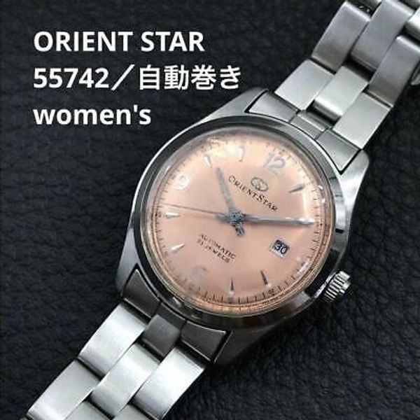ORIENT STAR Vintage Watch Automatic Women Japan Pink Dial 21 Jewels ...