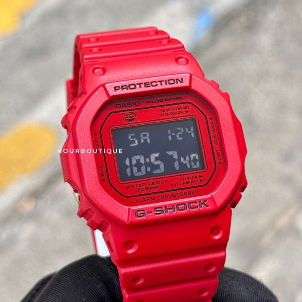 Brand New Casio Gshock Red Digital Square Watch DW-5600RRB-4 ...