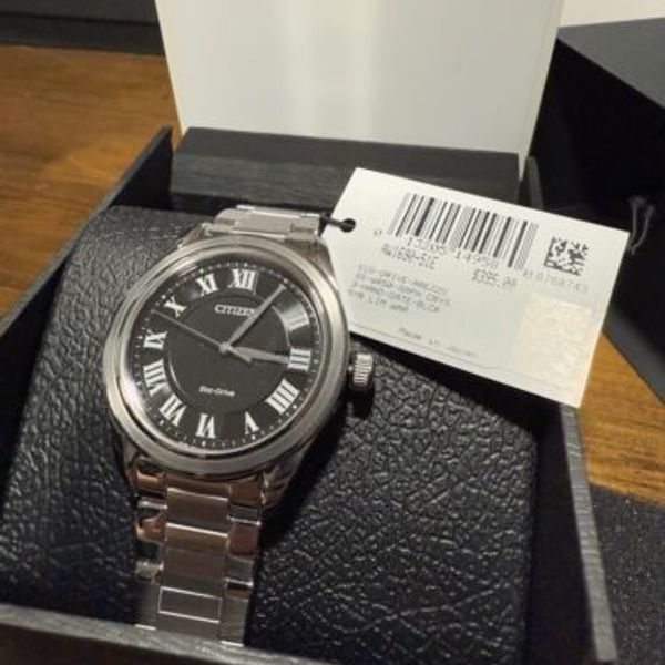 Citizen Eco-Drive Mens Roman Numerals Calendar Silver Watch 40MM AW1690-51E | WatchCharts ...