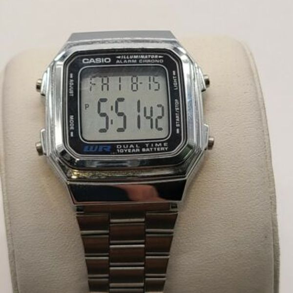 Unisex 36mm Casio Digital LCD Watch, A178W, 10 Year Battery | WatchCharts Marketplace