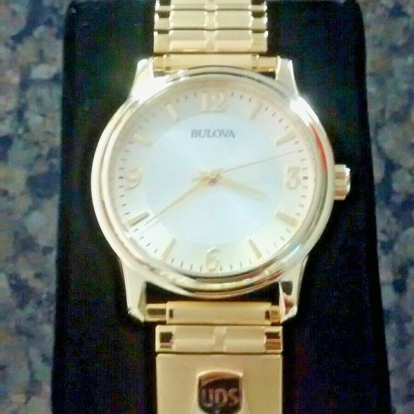 United Parcel Service UPS 35 Yrs of Service Watch Bulova 3 Diamonds ...