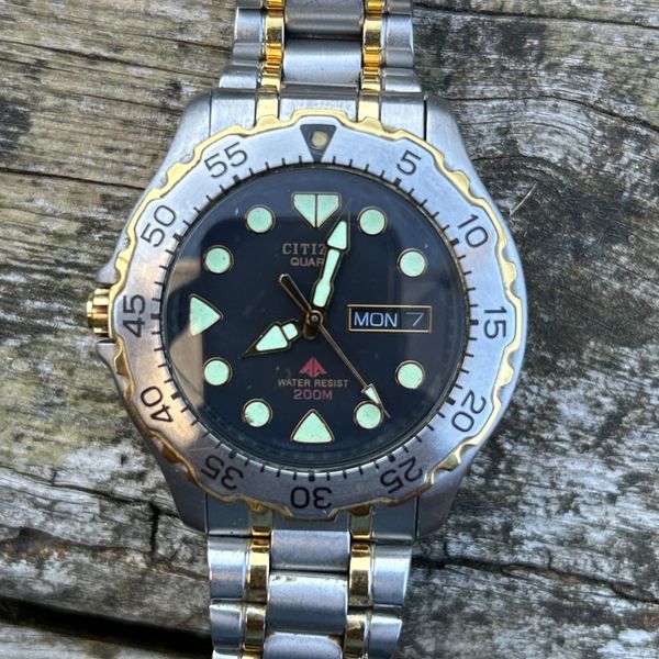 CITIZEN PROMASTER 200m vintage Watch Model 5502-F50247 GN-4-S Divers ...