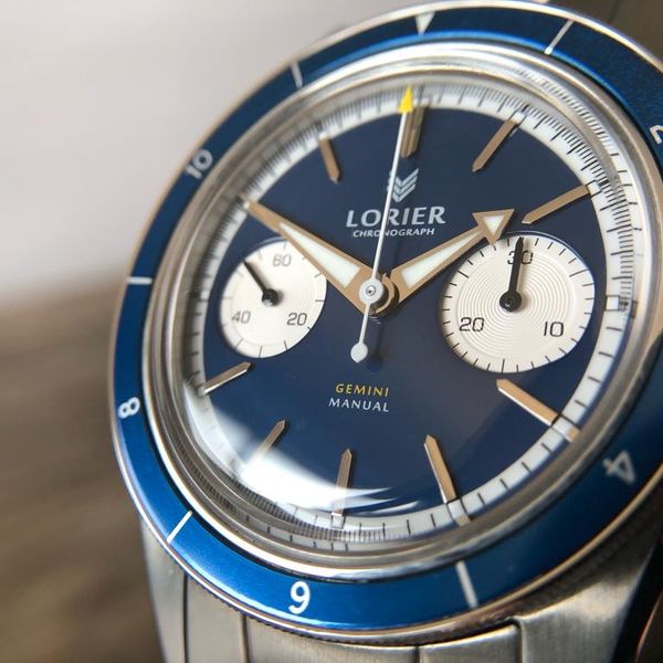 FS: Lorier Gemini, Blue Dial, Handwound Chronograph Sold Out just $519 ...