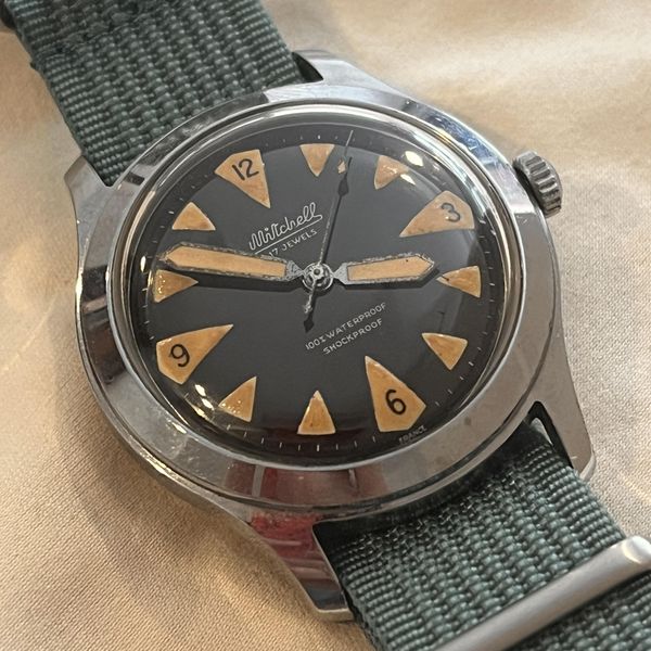 [WTS] Mitchell Outdoorsman’s Watch - killer lume - rare pristine dial ...