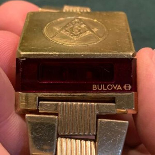 RARE MASONIC BULOVA LED COMPUTRON VINTAGE WATCH WORKING! | WatchCharts