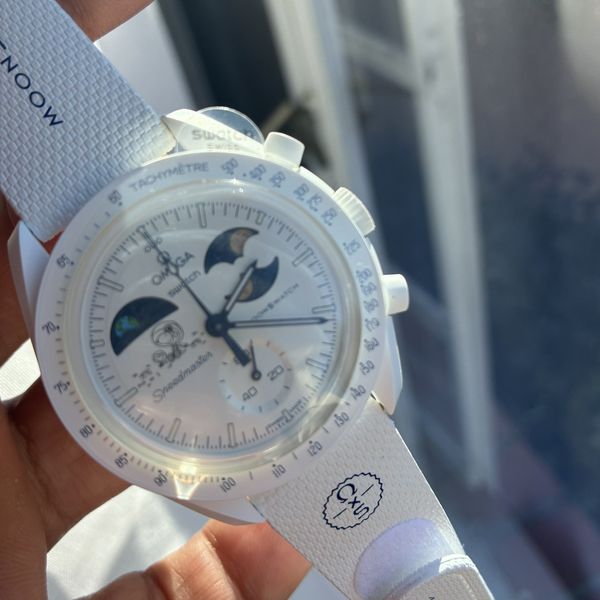 Omega Swatch MISSION TO EARTHPHASE MOONSHINE GOLD SO33W701L Authentic ...