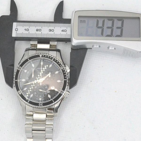 [N MINT] Hamilton Jazzmaster H37512131 Seaview Chronograph Black Qz ...