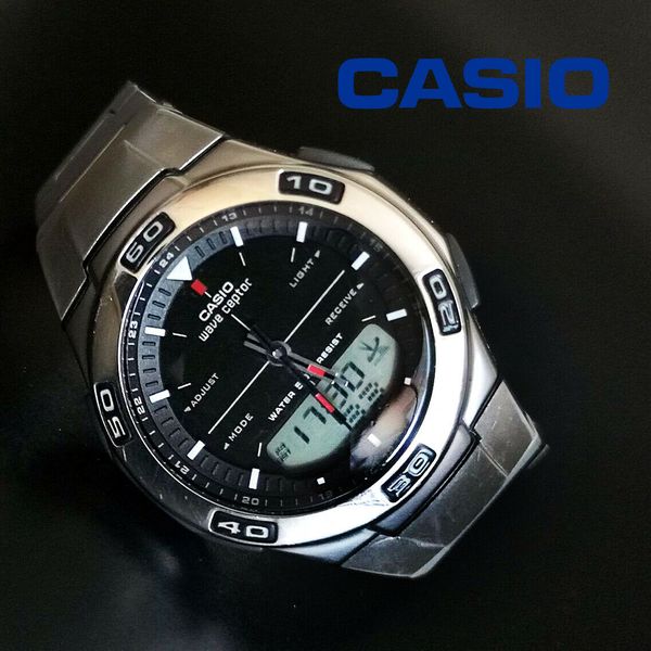 Casio WVA-105H wave ceptor men's quartz watch cal. 2758 world time ...