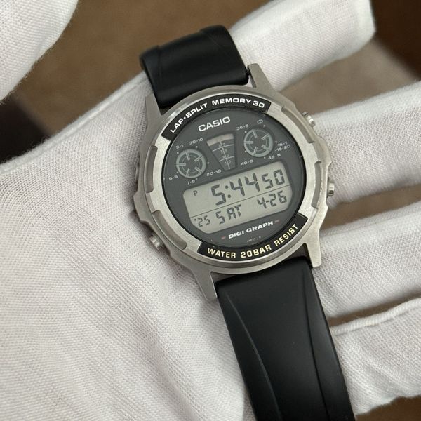 Rare Vintage Casio Digi Graph DW-3100 Menâ s Digital Sports Watch JDM ...