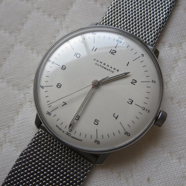 Junghans Max Bill Automatic Watch 38mm 27.3500 made in Germany w/Box ...