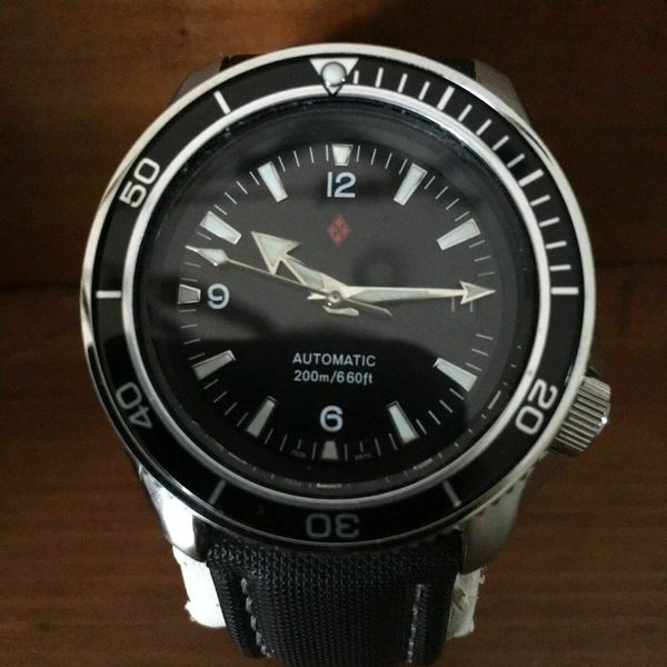 SEIKO MOD CUSTOM PLANET OCEAN HOMAGE OMEGA DIVER WATCH SKX007/9 ...