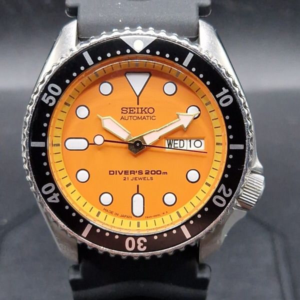 Seiko SKX011J Scuba Divers 200M 7S26-0020 Mens 21J Automatic Watch ...