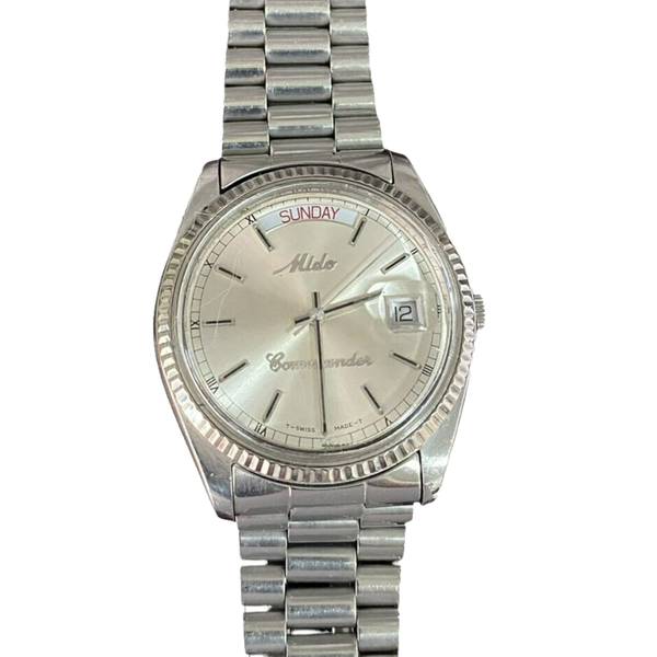 Mido Commander President Automatic Silver Dial Gents Watch Ref 8259 ...