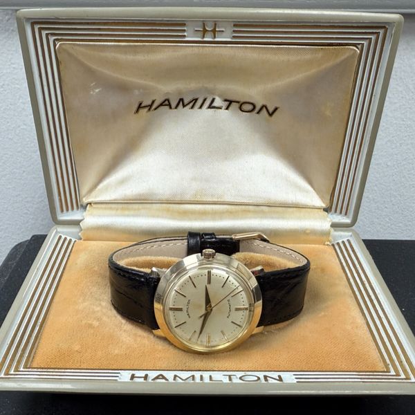 Vintage (1959) 14kt Yellow Gold Auto Hamilton 661 Presentation Watch ...