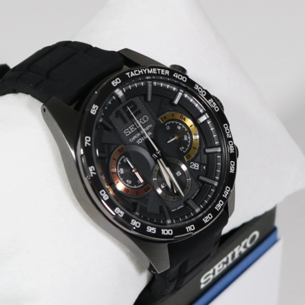 Seiko Quartz Stainless Steel Chronograph Men's Sports Watch SSB349P ...