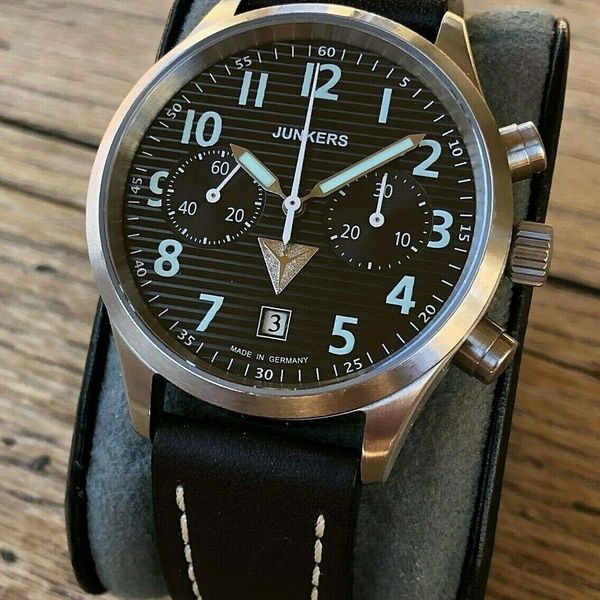 Junkers Pilot Aviation Mechanical CHRONOGRAPH WATCH MOV.POLJOT 3133 ...