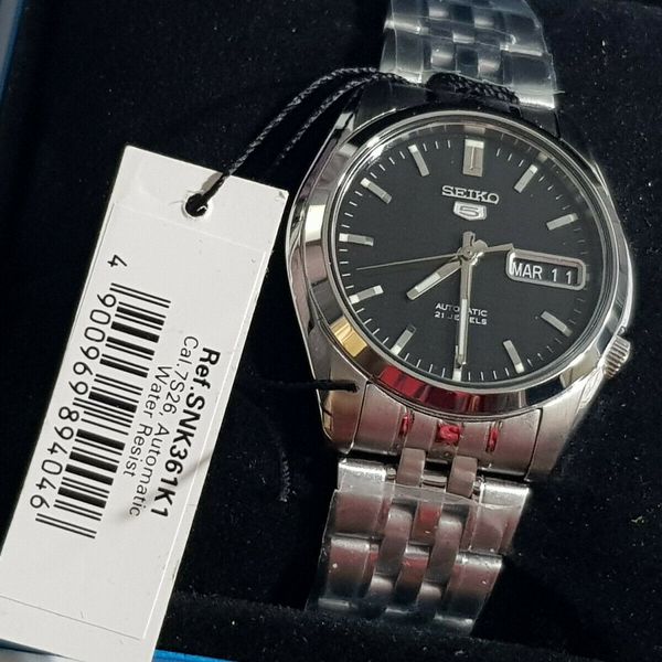 GENTS SEIKO 5 WATCH 7S26 SNK361K1 21 JEWEL AUTOMATIC BOXED NEW WITH ...