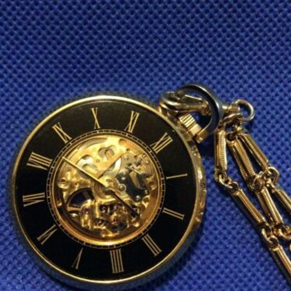 LONGINES SWISS Pocket WATCH SKELETON 17 Jewels Unadjusted 110 L Gold ...