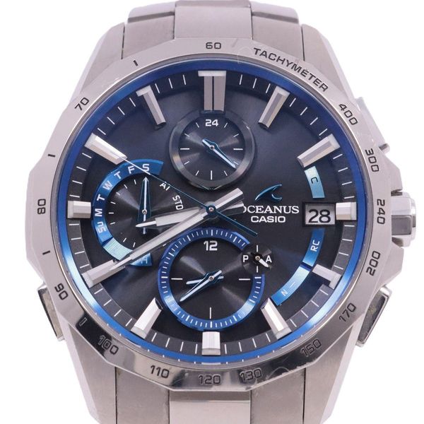 Casio Oceanus Manta Bluetooth Solar Radio Titanium Black Dial OCW-S4000-1AJF | WatchCharts ...