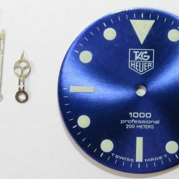 T SWISS Tag Heuer 1000 Professional 200 Meters Watch Face Blue Dial ...