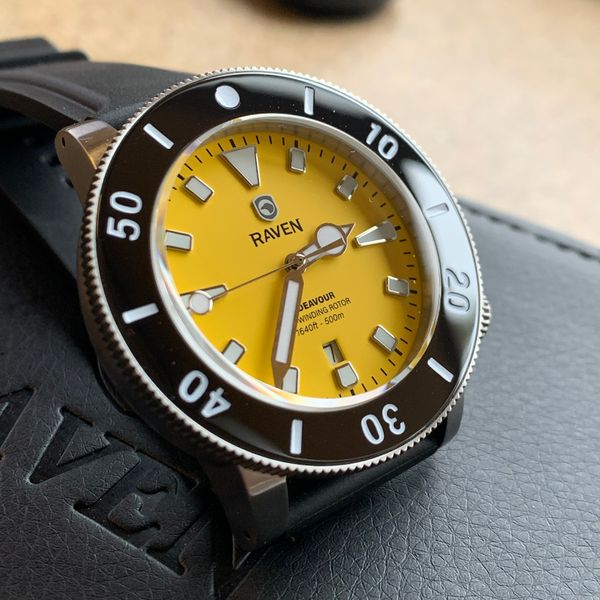 FS: Raven Endeavor - Yellow Dive Watch | WatchCharts Marketplace