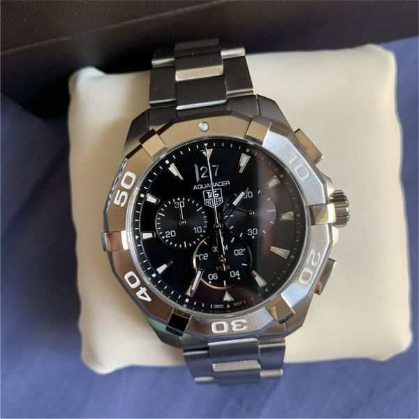 Tag Heuer Aquaracer Quartz Chronograph Mens Watch cay1110.ba0927 43mm ...
