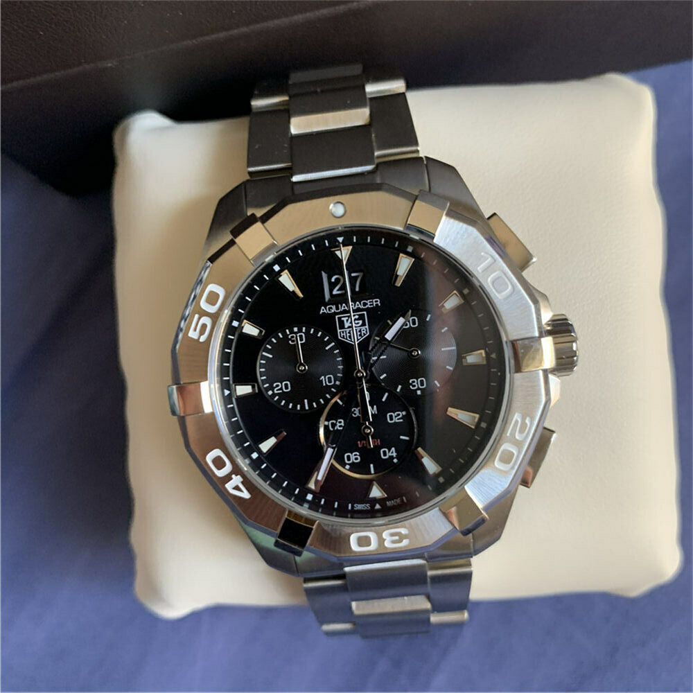 Tag Heuer Aquaracer Quartz Chronograph Mens Watch cay1110.ba0927 43mm ...