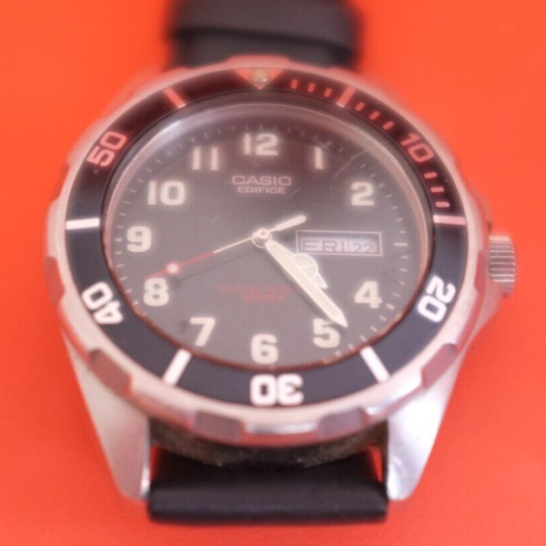 Casio Edifice EF200 133 Divers Watch 1990's Vintage Birthday Office ...