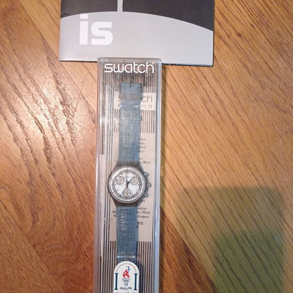 Swatch Atlanta 1996 olympics chrono watch minute and hour hands don't ...