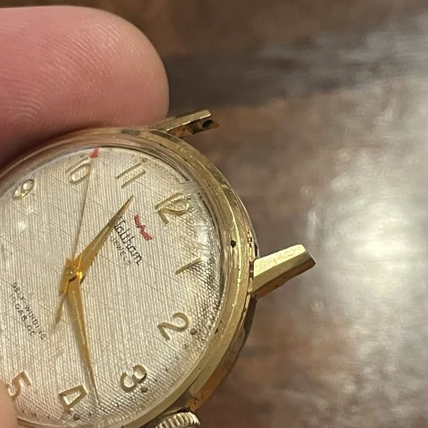 RUNS! Waltham Incabloc 17J Gold plated Self Winding Men's Watch, Linen ...