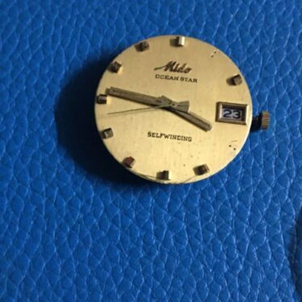 Vintage mido ocean star selfwinding watch movement cal.1117PC1 (running ...