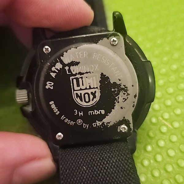 LUMINOX NAVY SEAL 3005? DIVER WATCH YELLOW DIAL NEW BAND V.G. COND ...